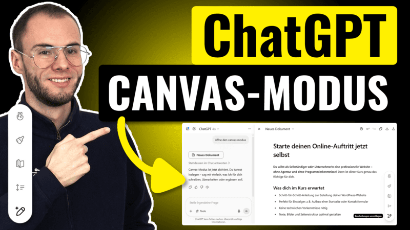 ChatGPT Canvas nutzen (2025): Simple Komplett-Anleitung